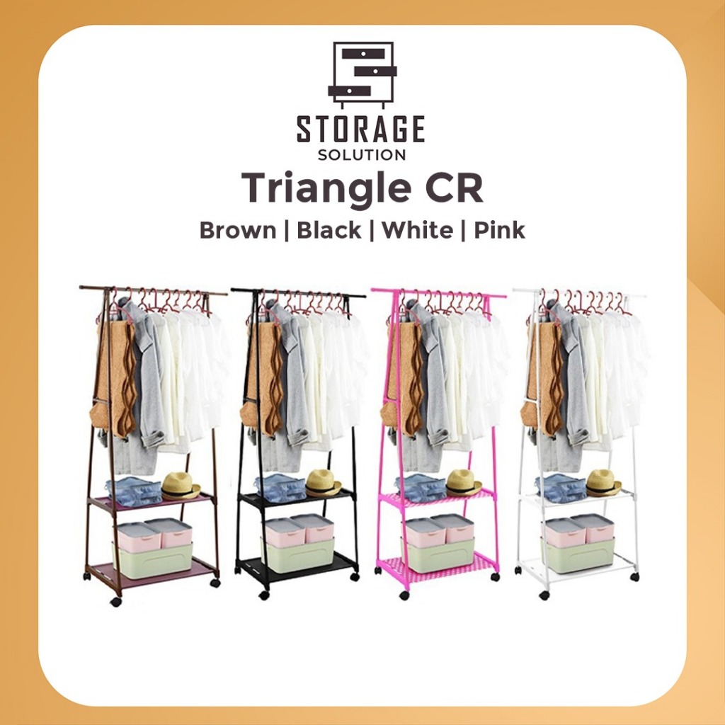 [𝐒𝐭𝐨𝐫𝐚𝐠𝐞.𝐒] Triangle Clothes Rack Metal Clothes Rack Clothes Garment ...