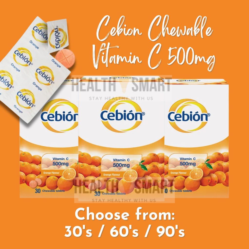Cebion Chewable Vitamin C 500mg 30’s / 30'sx3 | Shopee Malaysia
