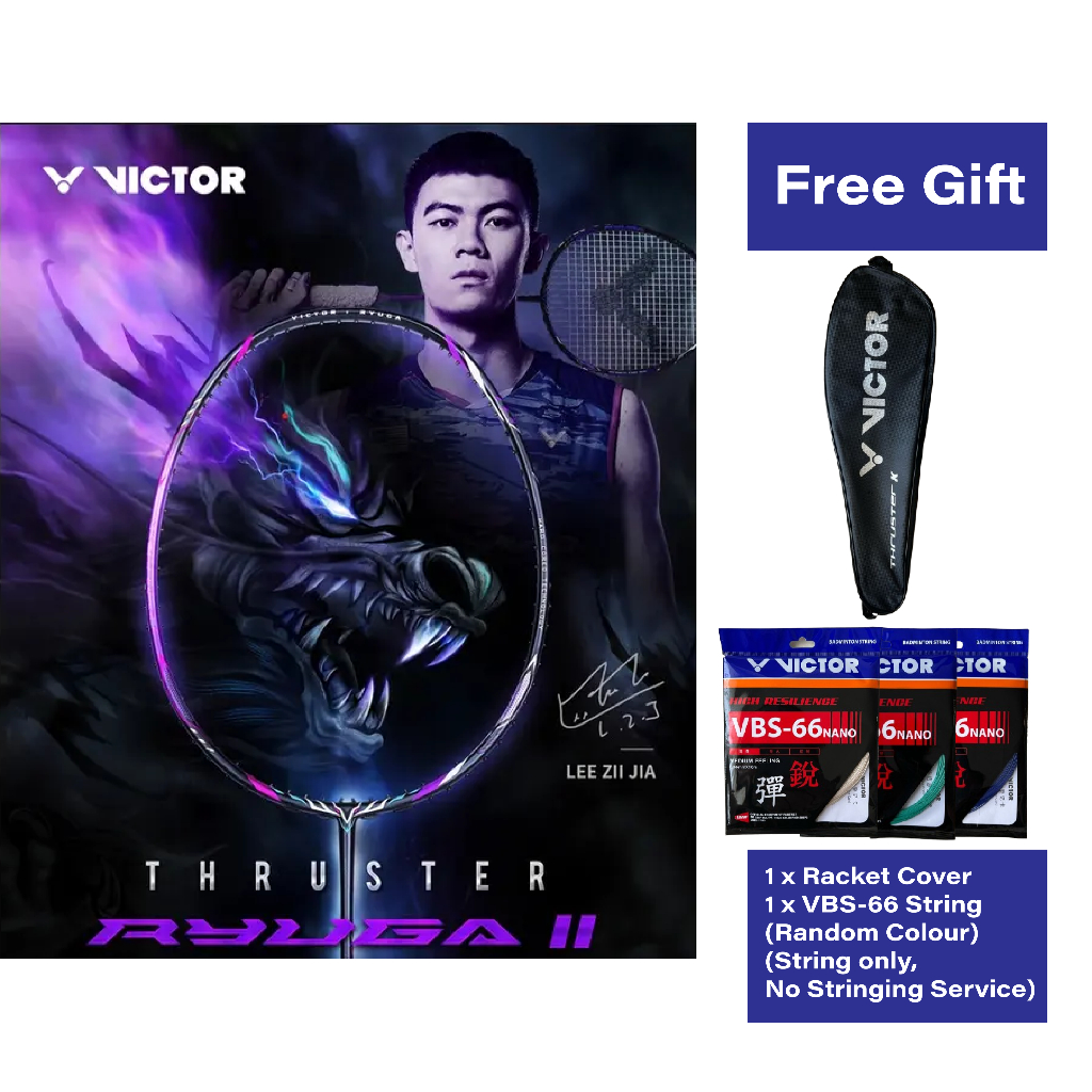 VICTOR Thruster Ryuga II Badminton Racket TK-RYUGA-II | Shopee Malaysia