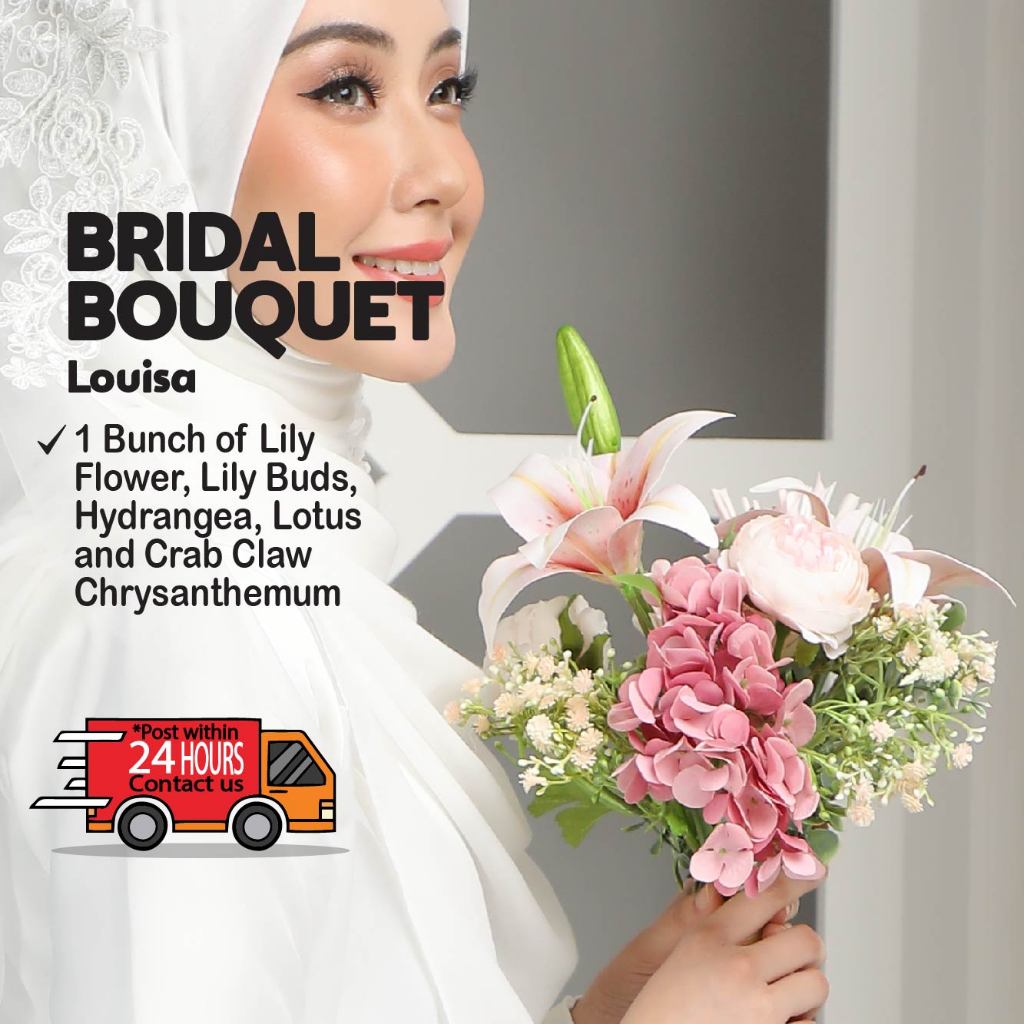 [LOUISA Hand Bouquet] Bunga Tangan, Hand Bouquet, Bunga Tangan Nikah ...