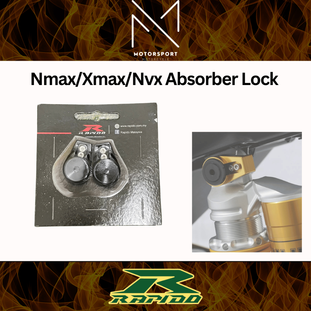 RAPIDO YAMAHA Xmax/Nmax/Nvx Absorber Lock Motorcycle Anti Thief Mono ...