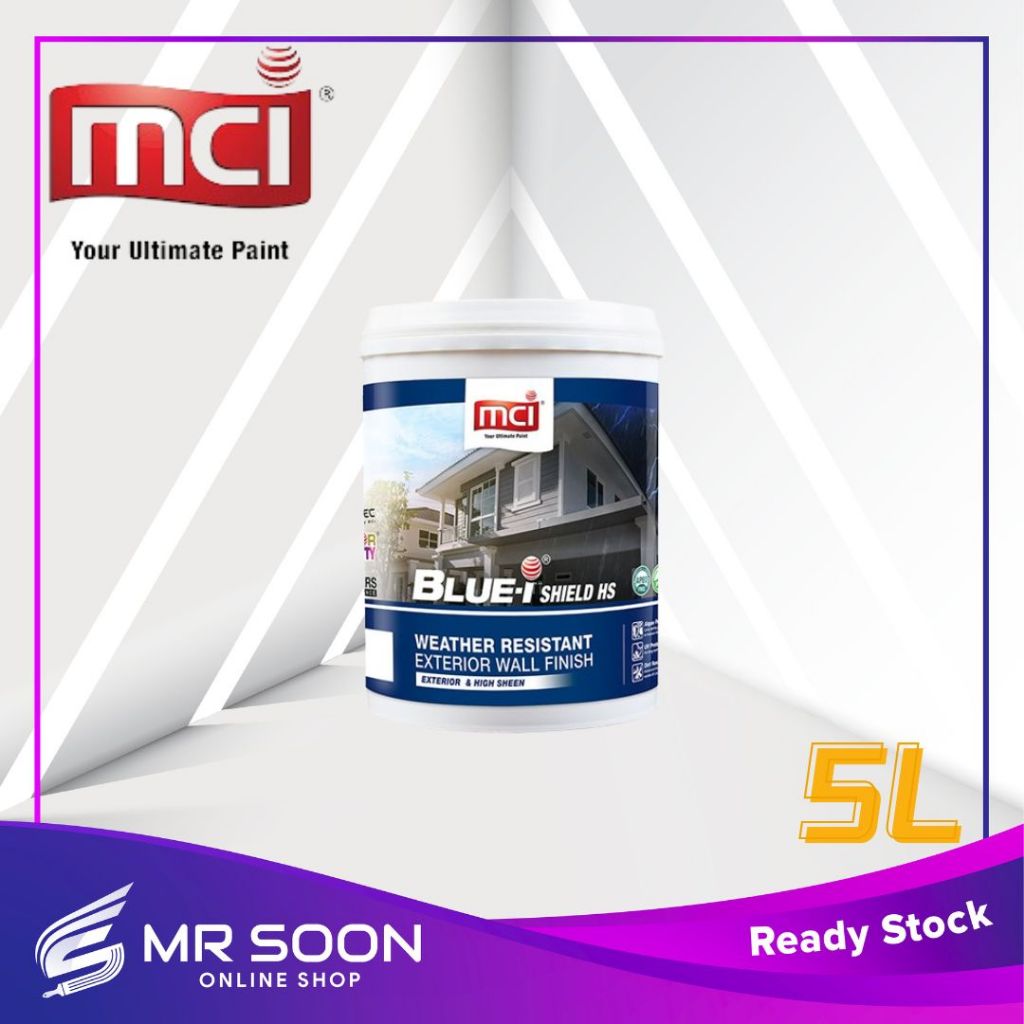 MCI Blue-I Shield 5L Exterior Paint/Cat Luar/Nippon Exterior Paint/ Q ...