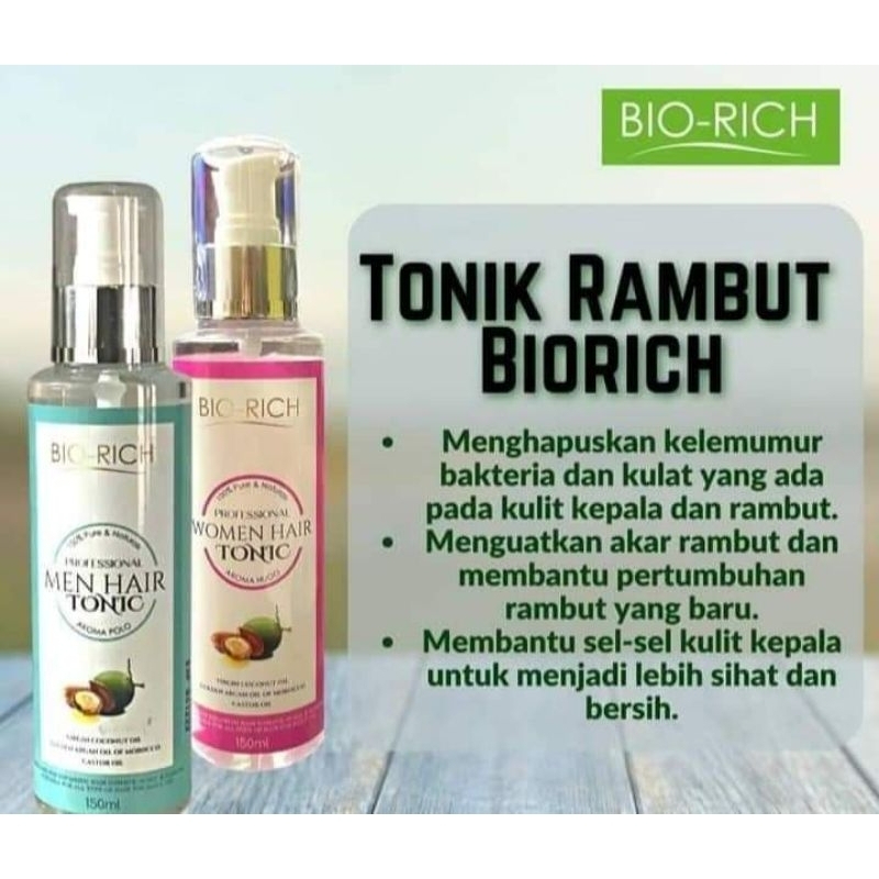 Biorich WOMEN MEN HAIR TONIC Tonik Rambut Wanita (HUGO) & Tonik Rambut ...