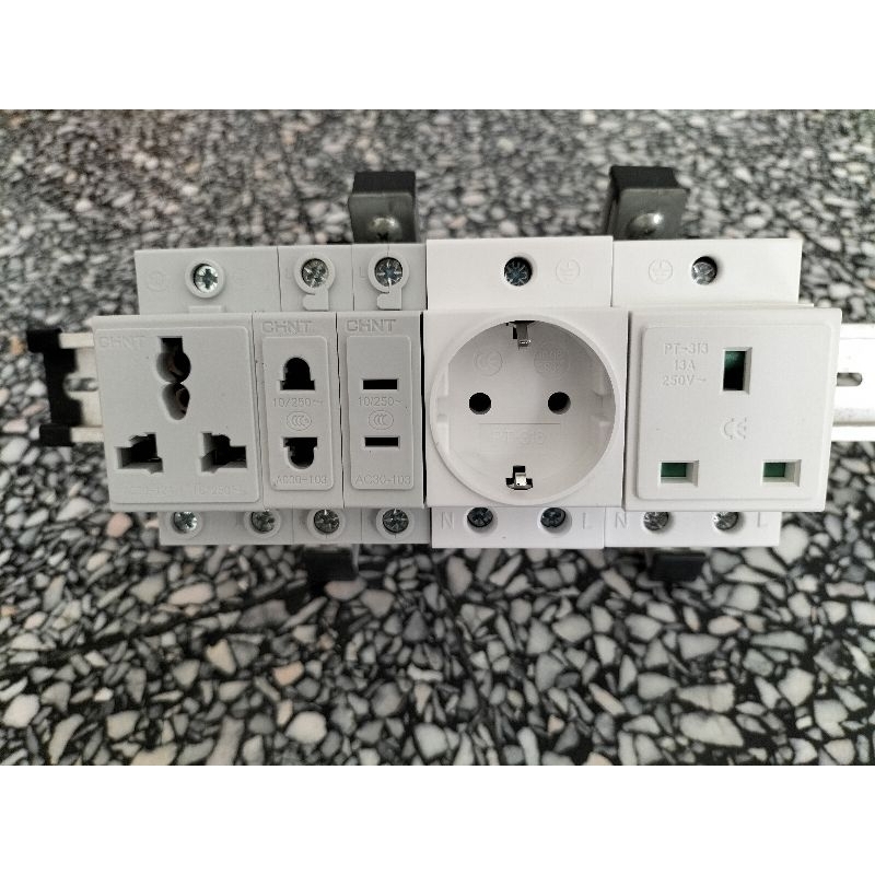 Au Cn Uk Ac30 35mm Din Rail Mount Modular Socket Universe Modularized