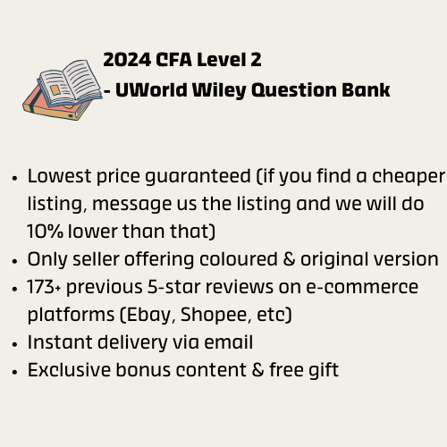 2024 CFA Level 2 - UWorld (Wiley) Question Bank | Shopee Malaysia