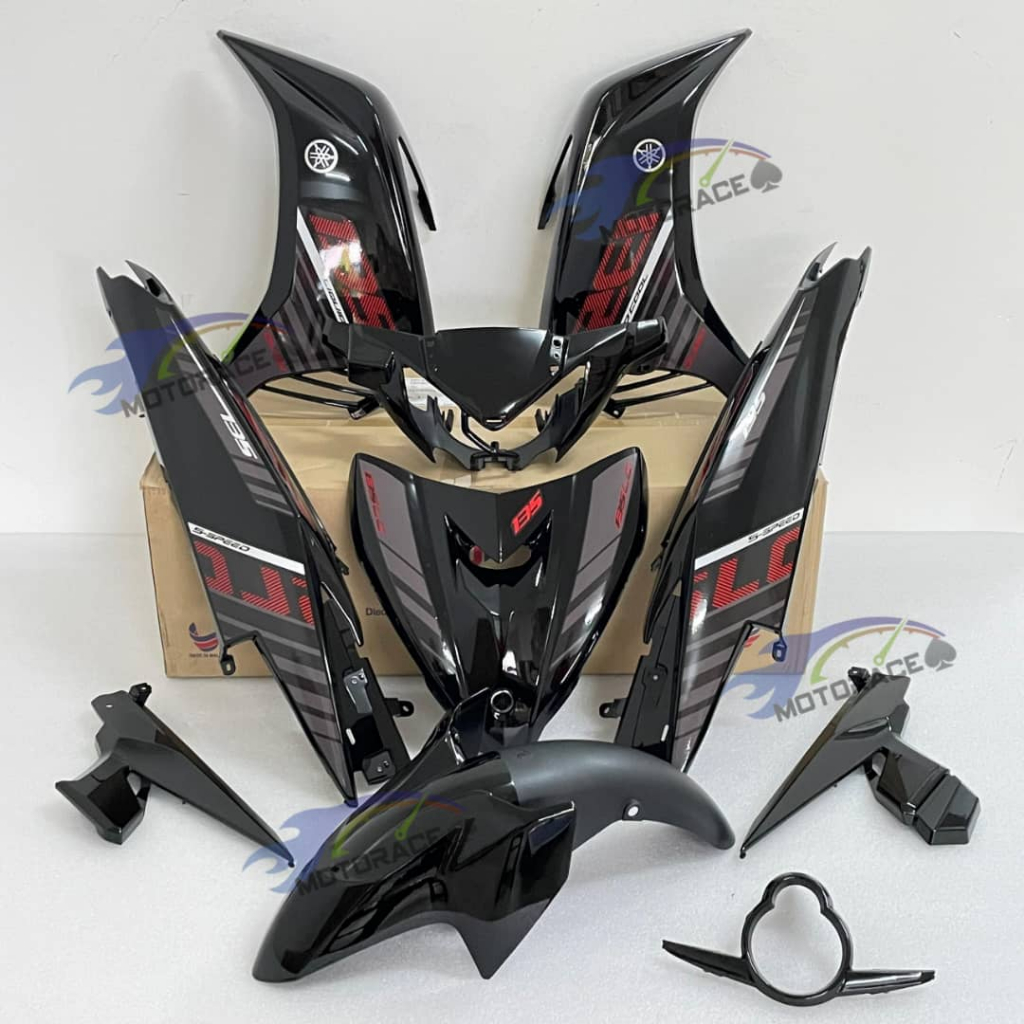 CUSTOM COVER SET LC135 YAMAHA V2 V3 V4 V5 V6 V7 BATMAN BLACK (225 ...