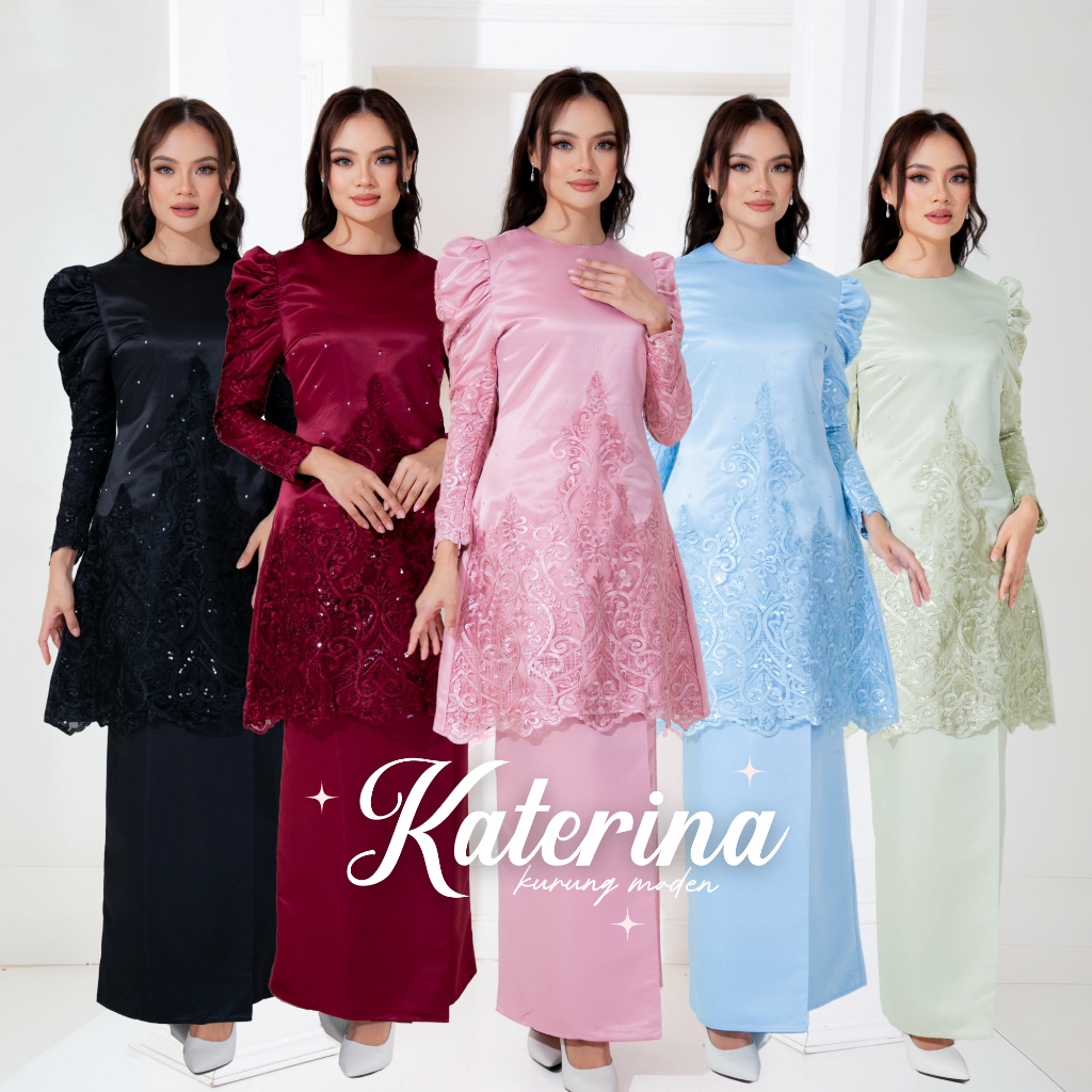 [NEESTYLE] KATERINA PLUS SIZE •Baju Raya 2024 Baju Kurung Moden Puff ...