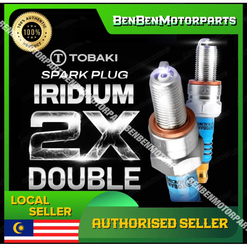 TOBAKI Spark Plug DOUBLE Iridium LC135 Y15ZR VF3i WAVE 125 DASH 110 ...
