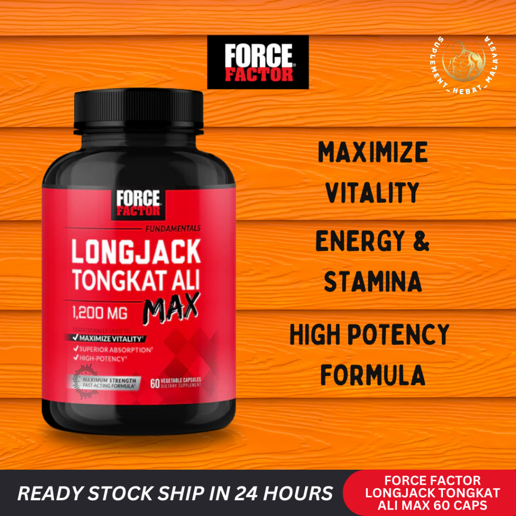 Force Factor Longjack Tongkat Ali Max 60 Caps, Premium Performance Booster | Shopee Malaysia