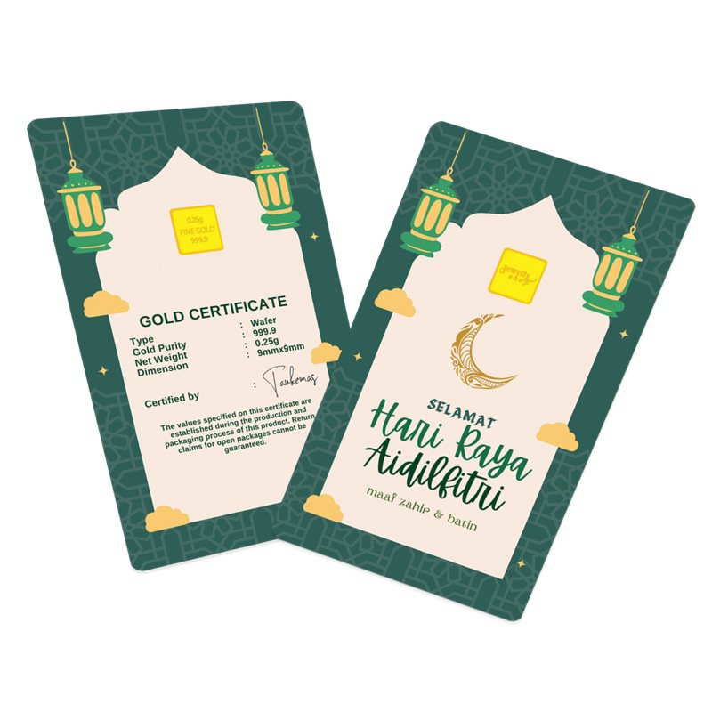 Gold Bar 999 0.25gram Hari Raya Aidilfitri Collection | Shopee Malaysia