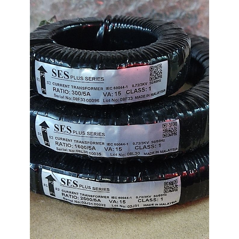 SES CURRENT TRANSFORMER IEC60044-1 ACCURACY CLASS 1 VA15 WITH CERTIFIED ...