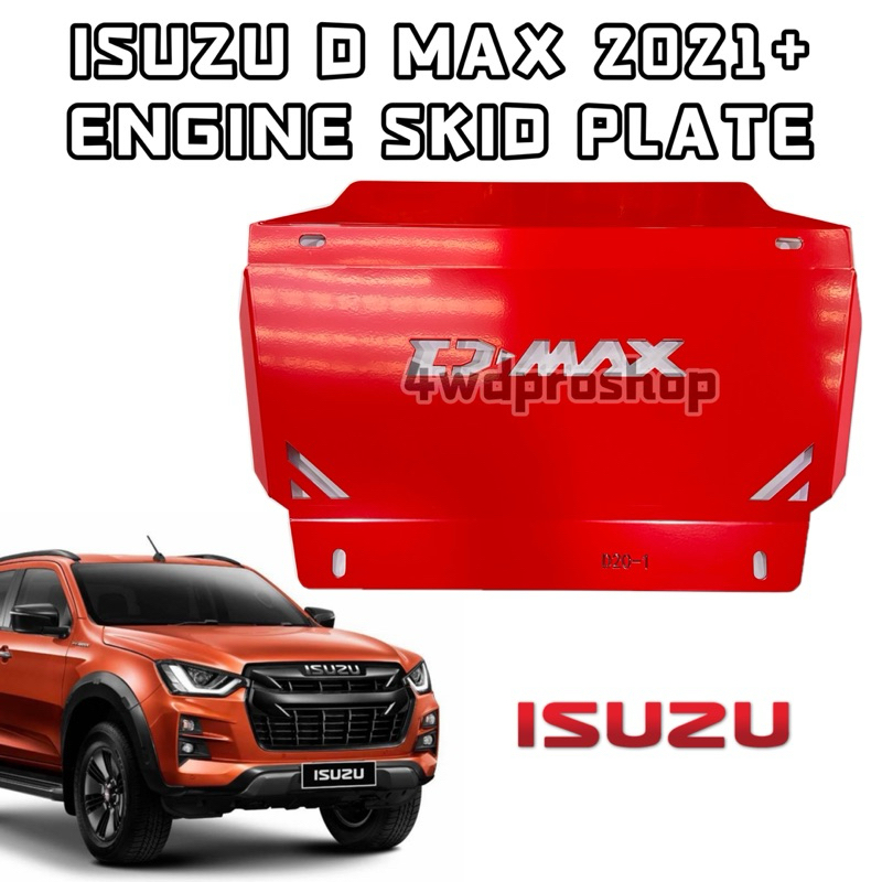 ISUZU D MAX 2021 X TERRAIN ENGINE SKID PLATE RED STEEL ENGINE GUARD ...