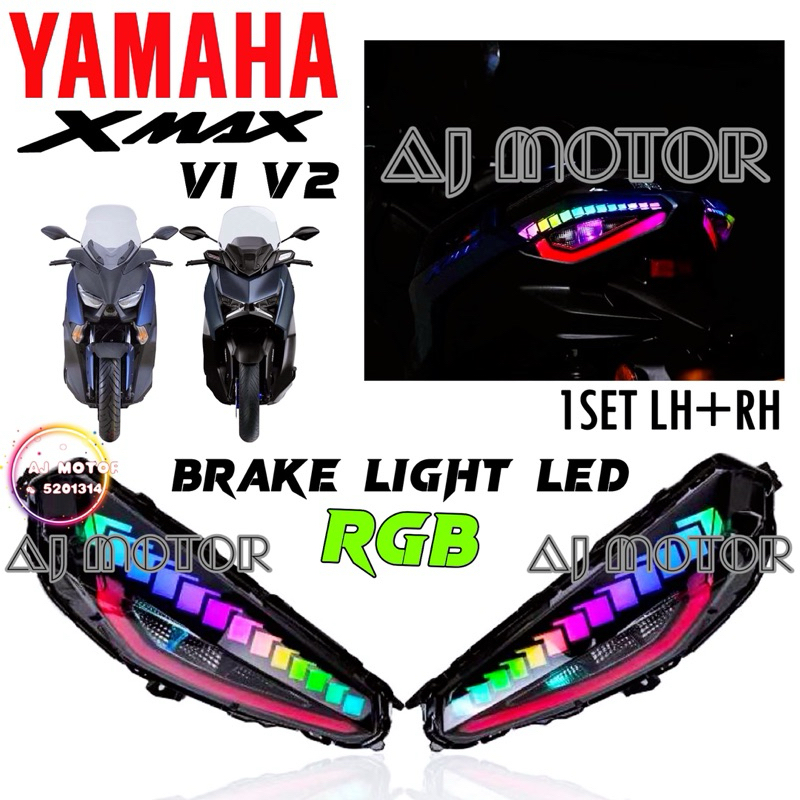 [ TAIL LAMP LED & RGB ] YAMAHA XMAX250 XMAX300 V1 V2 XMAX LAMPU DEPAN ...