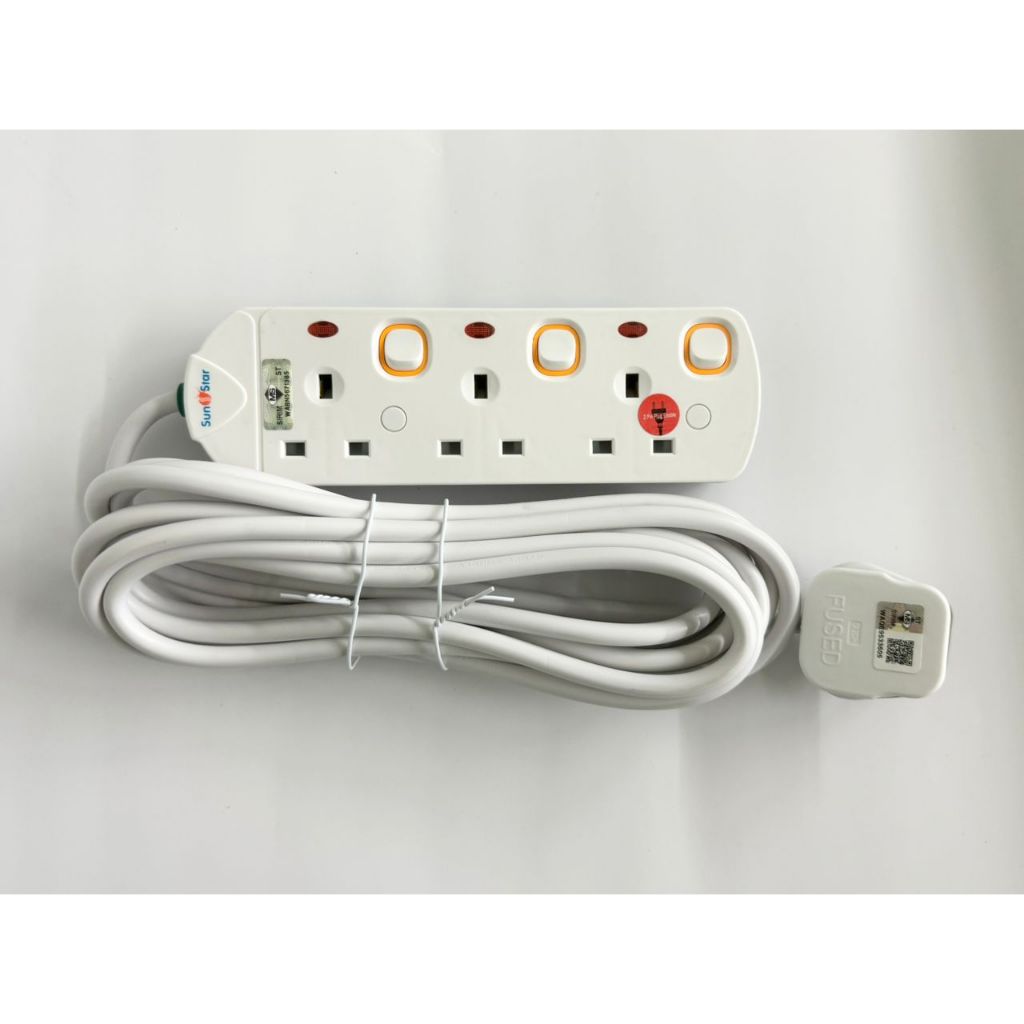 Sunstar WS Extension Wire Plug Trailing Socket Extension Cabang Heavy ...