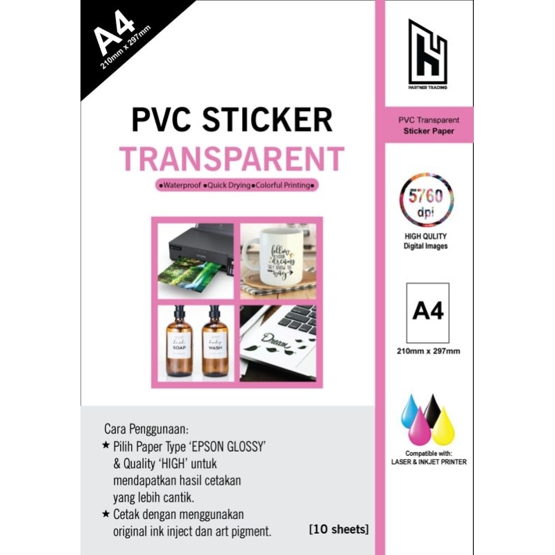 PVC sticker TRANPARENT INKJET | Shopee Malaysia