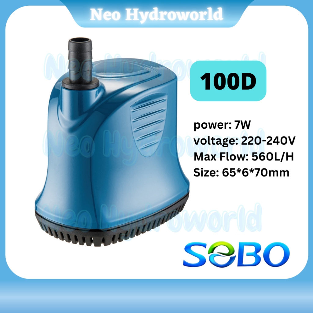 SOBO Aquarium Submersible Water Pump Fish tank WP-100D WP100D | Shopee ...