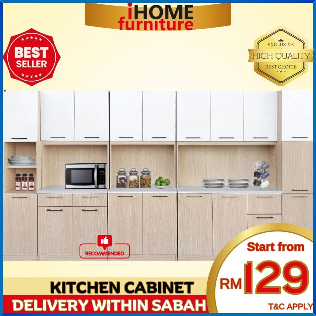 iHOME SABAH FURNITURE 🔥READY STOCK🔥Kitchen Cabinet Series Melamine Top ...