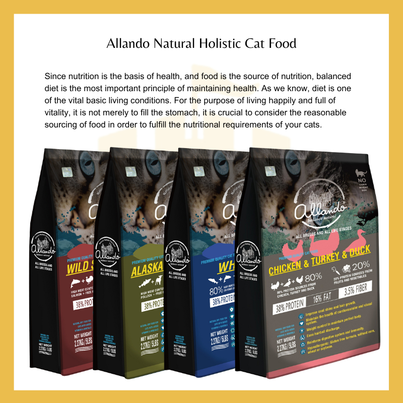 [Exp 06/2024] ALLANDO Holistic Premium Cat Food 2.28KG/Cat Food/Kitten ...