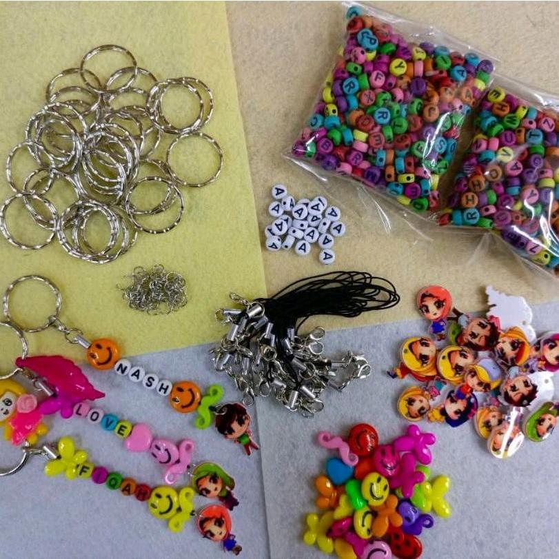 SET DIY KEYCHAIN NAMA HANDPHONE STRAP | Shopee Malaysia