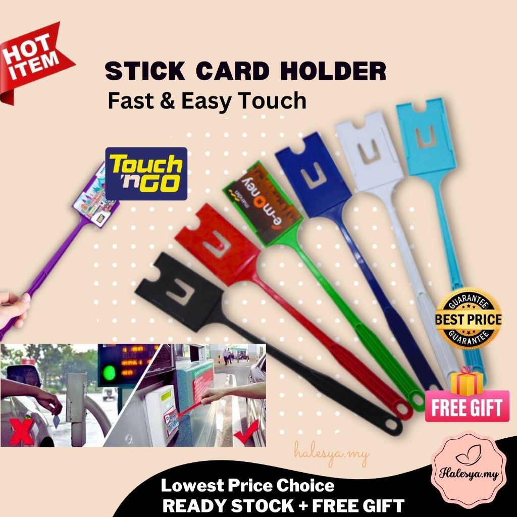 Stick Card Holder Touch N Go Car Accessories Toll Stick Extendable ...