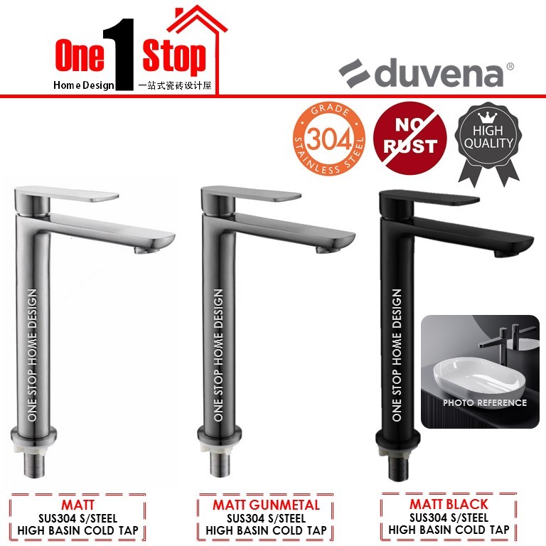 🌈DUVENA🌈GUNMETAL TALL BASIN COLD TAP | Shopee Malaysia