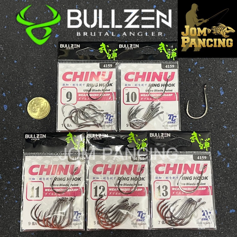 【Jom Pancing】BULLZEN CHINU RING HOOK MADE IN JAPAN🇯🇵 ULTRA SHARP BLADE ...