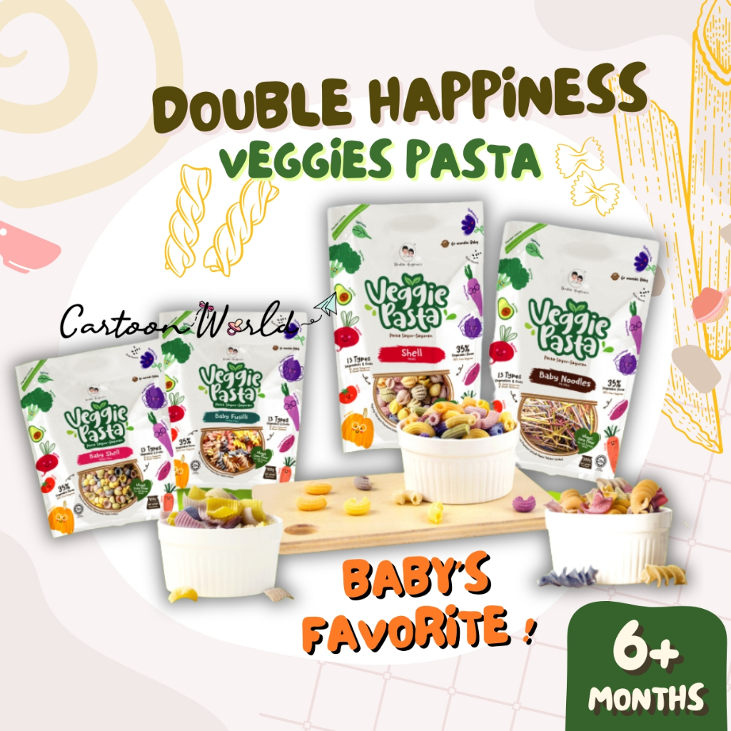 Baby Pasta Baby Noodles Double Happiness Veggie Pasta/Pasta/Mee Sayur ...