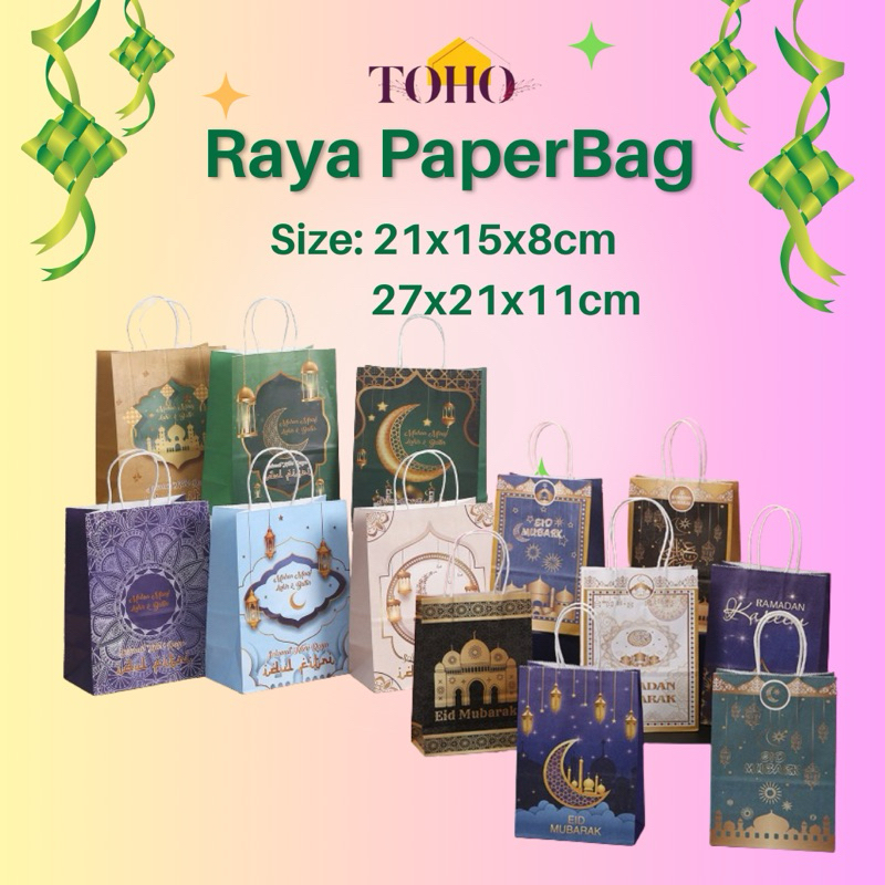 【Malaysia READY STOCK】Hari Raya Bag/Handle Paper Bag Ramadan Raya Gift ...