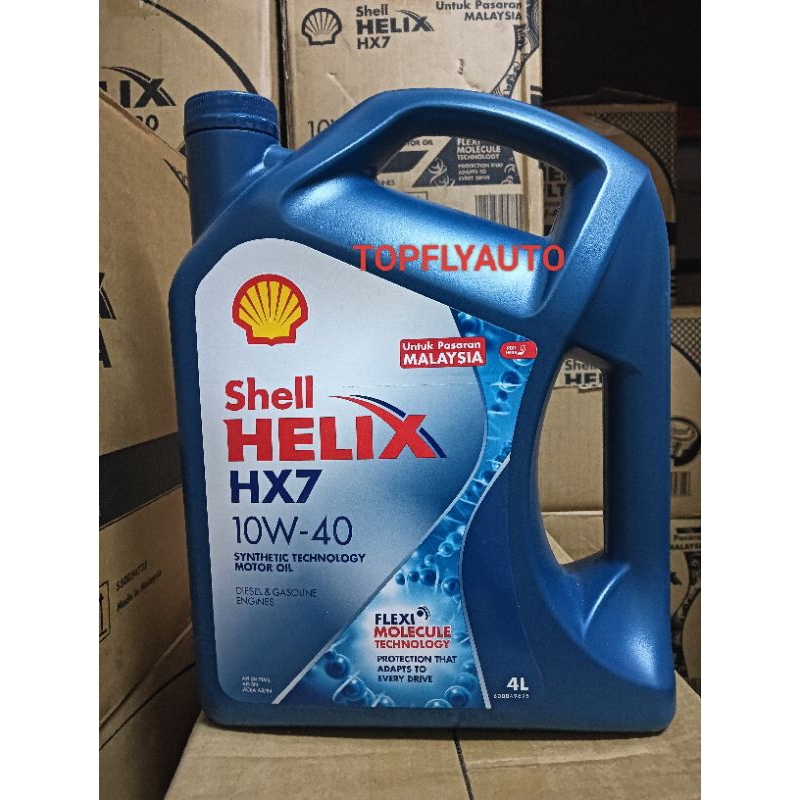 100% ORIGINAL SHELL HELIX HX7 10W40 SEMI SYNTHETIC ENGINE OIL 4L ...