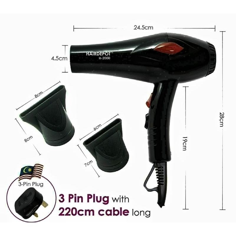 PROFESSIONAL SALON HAIR DRYER HIGH PERFORMANCE HAIRDEPOT HAIR EXPERT H ...