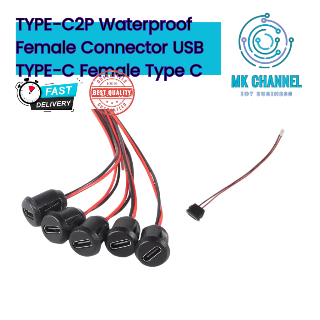 TYPE-C2P Waterproof Female Connector USB TYPE-C Female Type C | Shopee Malaysia