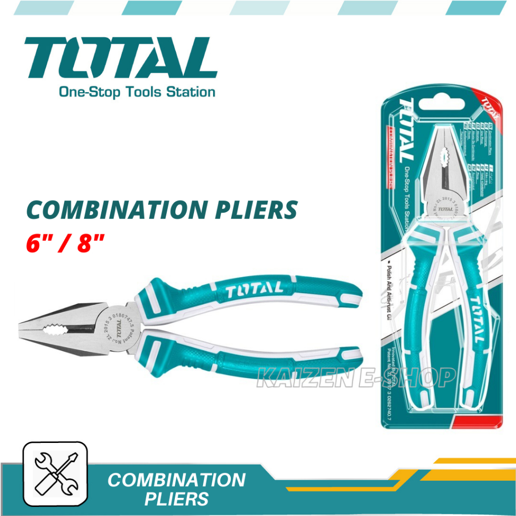 TOTAL THT110606P (6") / THT110806P (8") Combination Pliers | Shopee Malaysia