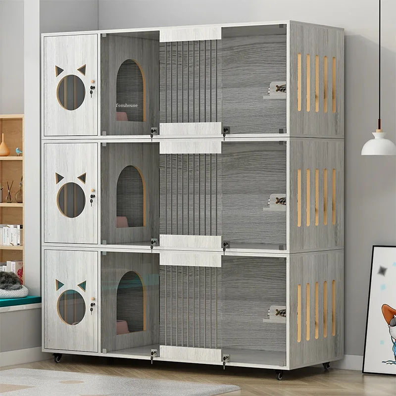 Solid Wood Cat Cages Small Animal Nest Simple Cat Cage House Home ...