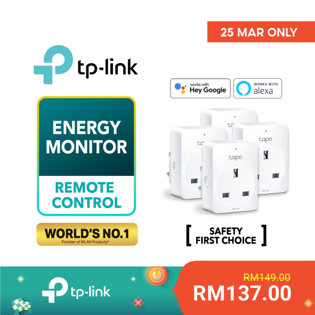 TP-Link Mini Smart Wifi Socket&Plug (Support Energy Monitoring, Remote ...