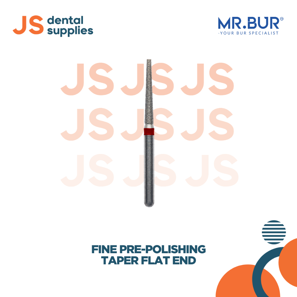 Fine Grit Pre-Polishing Taper Flat End Diamond Bur FG | Crown ...