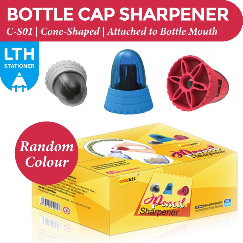 LTH C-S01 Cone Shape Bottle Cap Pencil Sharpener DIY Bottle Cap Pencil ...