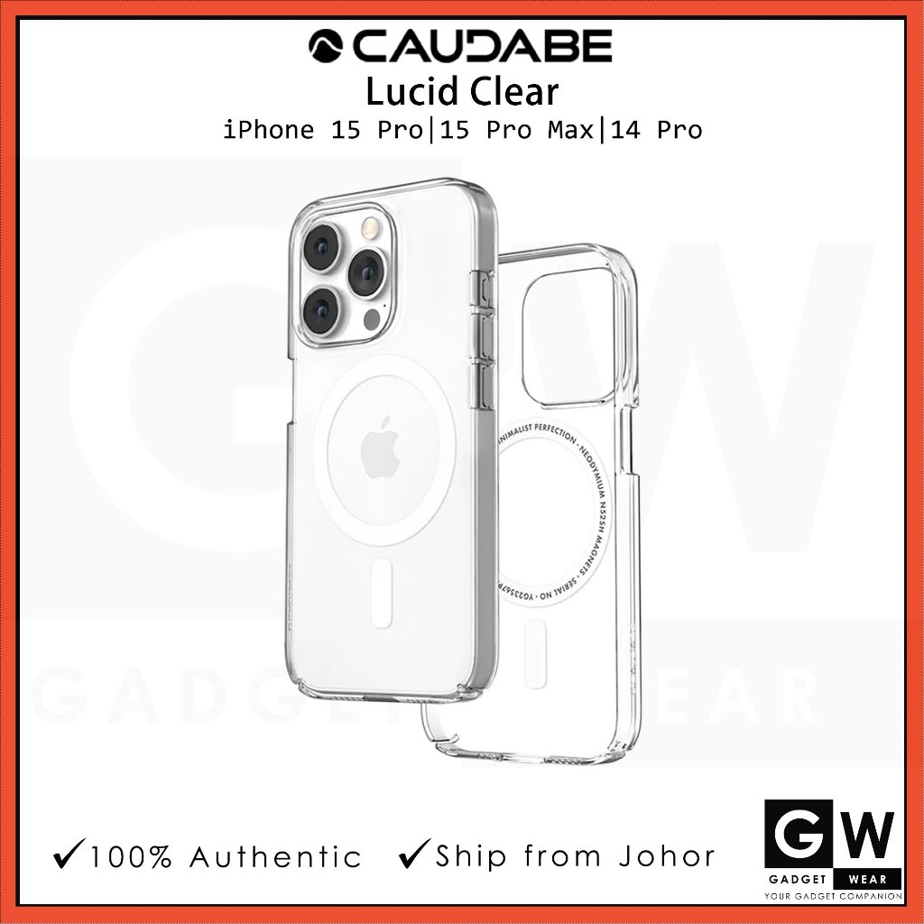 Caudabe Lucid Clear for iP15/ 14 Pro/ Max, Ultra slim, Crystal Clear ...
