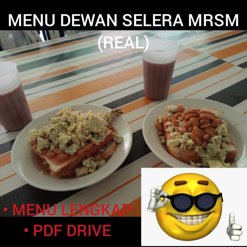 MENU MAKAN MRSM / MENU DEWAN SELERA MRSM | Shopee Malaysia