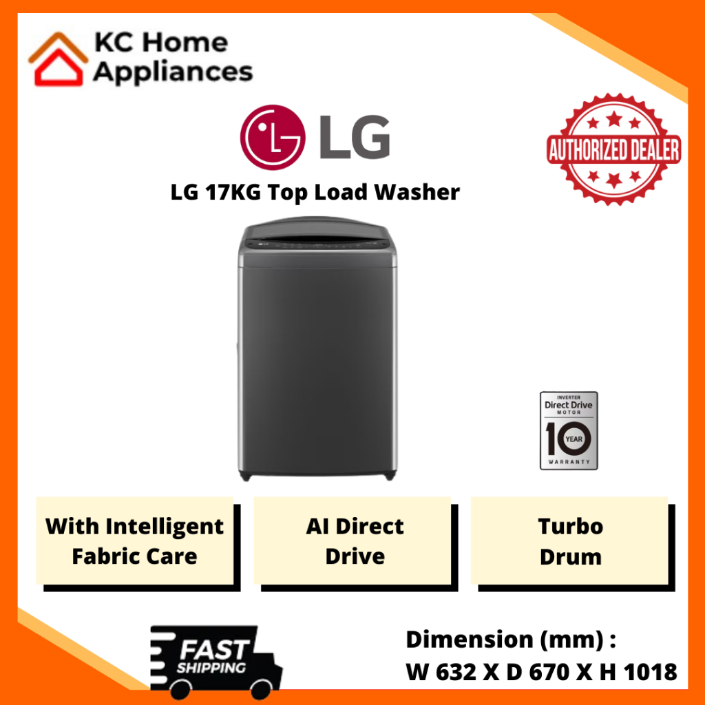 LG 17KG Auto Washing Machine | 6 Motion DD | AI Direct Drive | Turbo Drum | Scent+ | TV2517SV3B ...