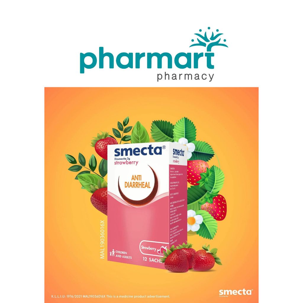 Smecta Strawberry Powder 3g 12s | Diarrhoea Recovery & Relieve (EXP 03/ ...