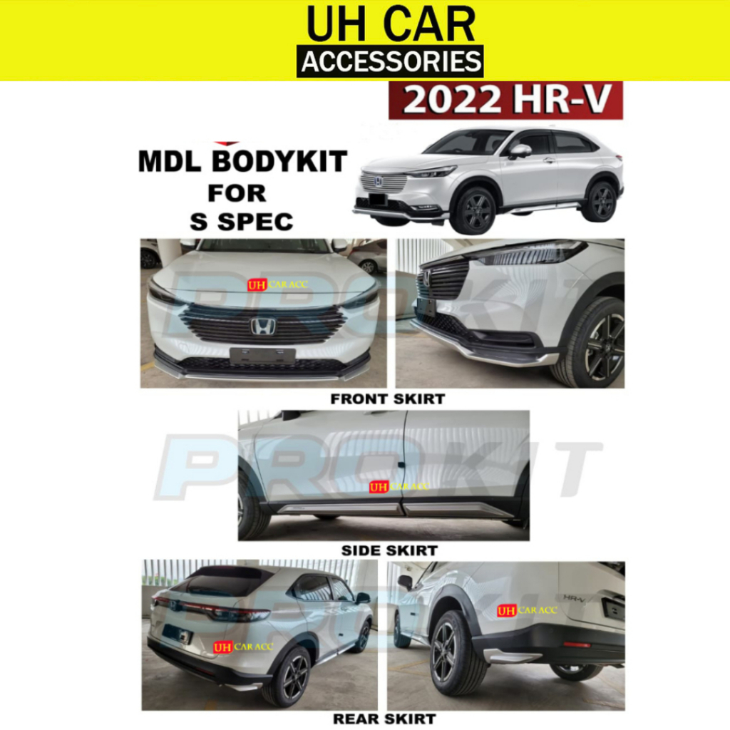 HONDA HRV 2022 2023 S SPEC MDL BODYKIT FRONT SIDE REAR DIFFUSER LIP ...