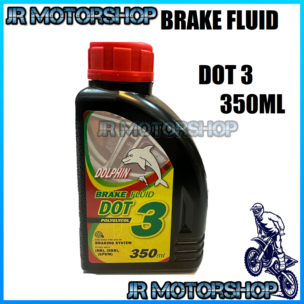 DOLPHIN 350ML DOT 3 BRAKE FLUID OIL MINYAK D3 EXCESS MOTOR MOTORCYCLE ...