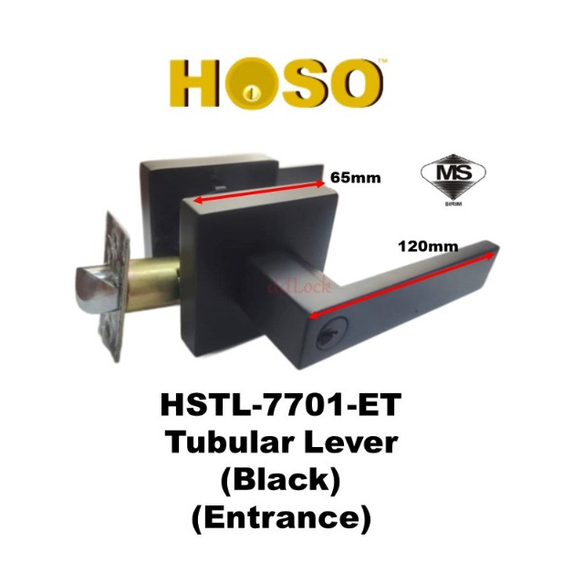 HOSO Tubular Lever Handle HSTL-7701 (Entrance) / 7701 / Matte Black ...