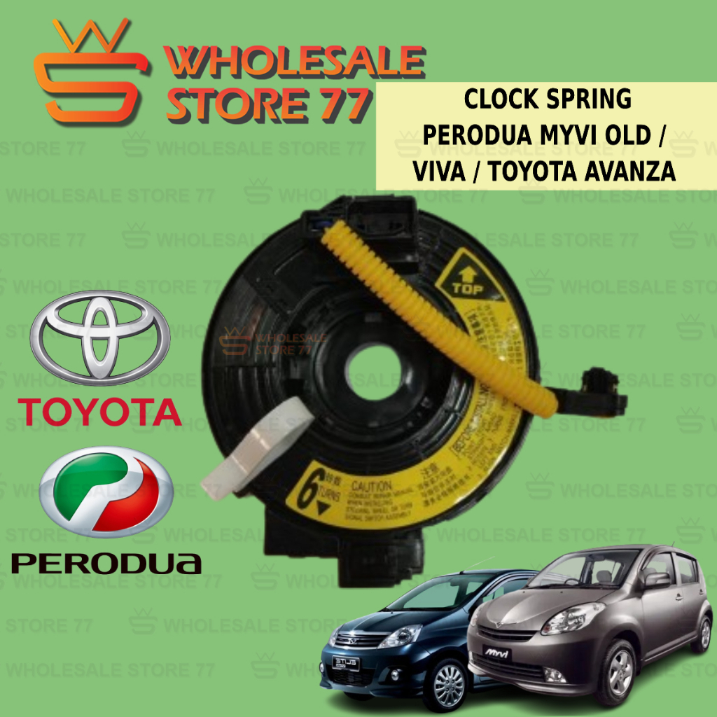 WARRANTY| Perodua Myvi Old / Viva / Toyota Avanza Clock Spring spiral ...