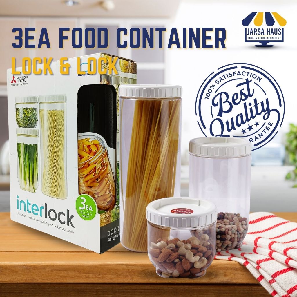 Lock & Lock Interlock Stackable 3EA | Food Container | Shopee Malaysia