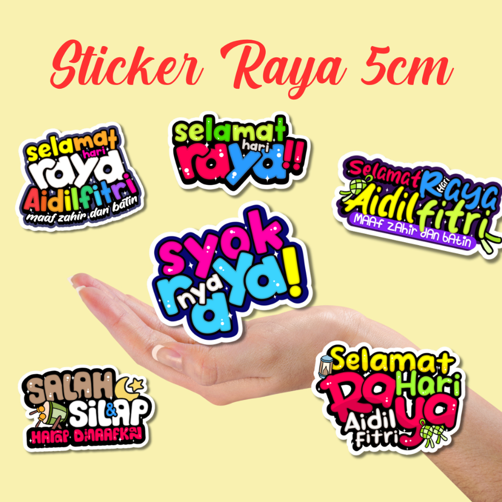 [ STICKER RAYA 2024 ] Waterproof Kalis Air | Selamat Hari Raya ...