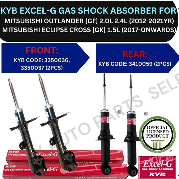 KYB GENUINE ABSORBER (FRONT, REAR) FOR MITSUBISHI OUTLANDER [GF] 2.0L 2 ...