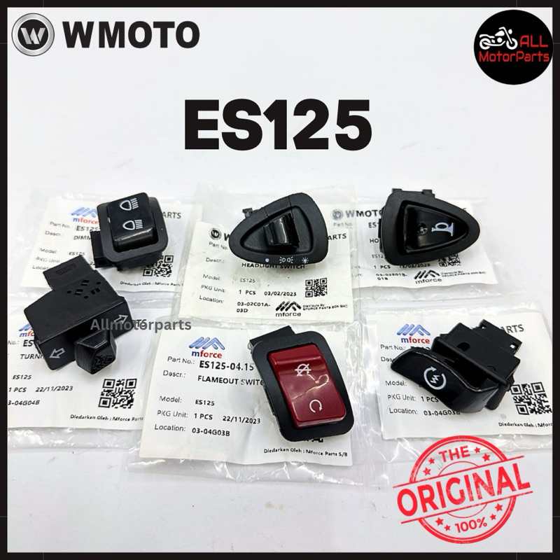[100% ORI] WMOTO ES125 ES HANDLE SWITCH BUTTON STARTER HORN LAMP SIGNAL ...