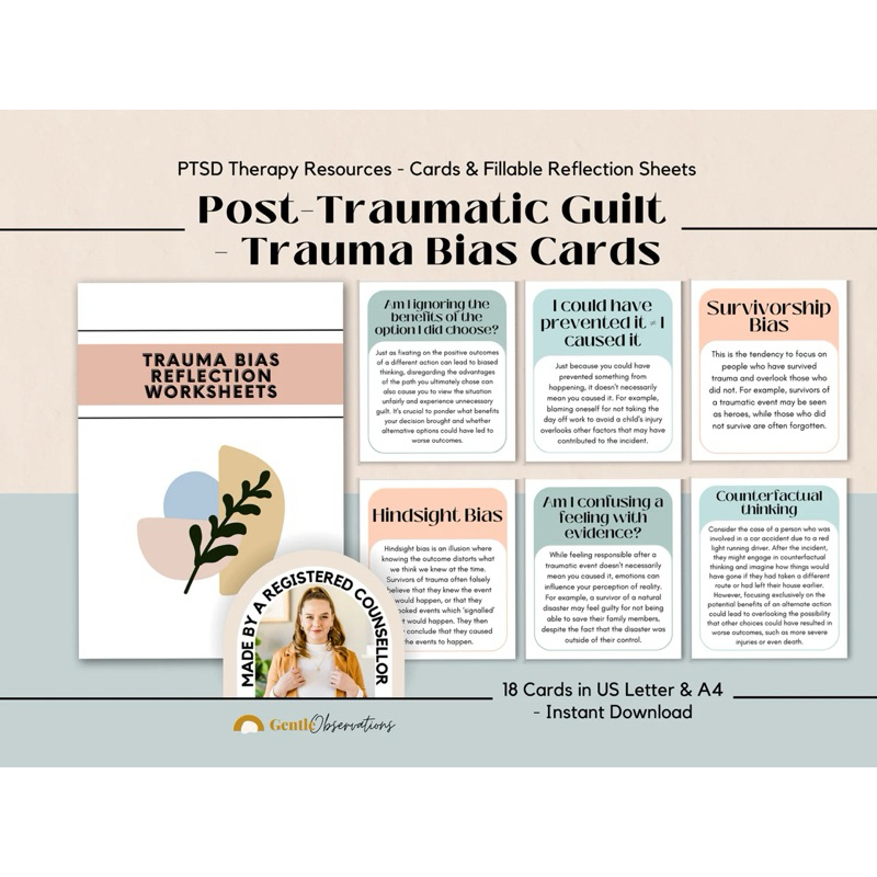 Trauma Bias Cards, Overcoming Post-Traumatic Guilt, Cognitive ...