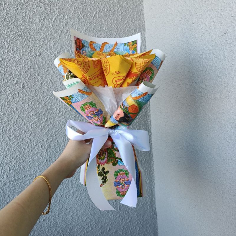 Qingming Flower Bouquet Money Flower 清明节花束祭拜祖先祭品 | Shopee Malaysia